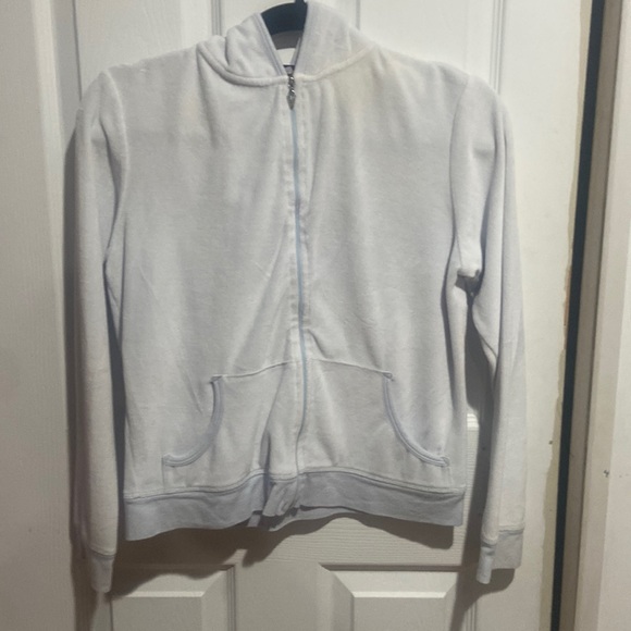 Victoria's Secret | Sweaters | Pale Blue Almost White Zip Up Victorias ...